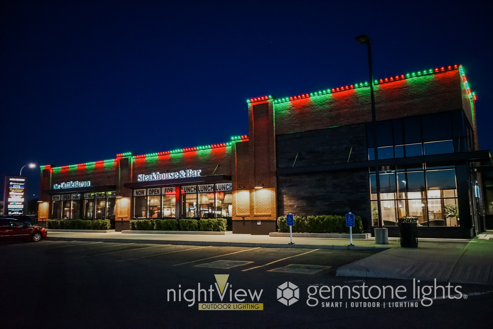 Commercial Outdoor Lighting - Night View Outdoor Lighting